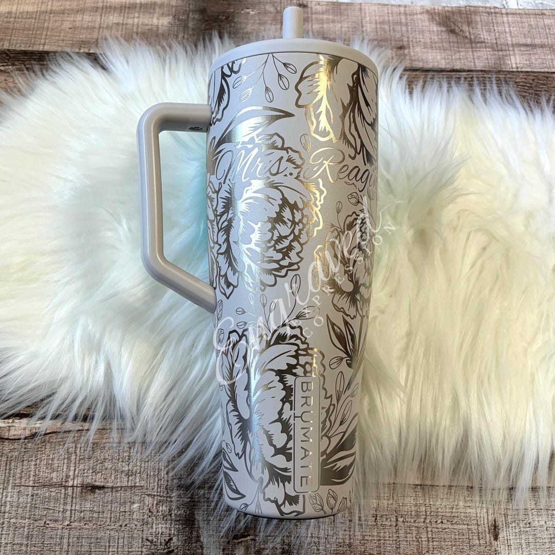 Engraved Brumate Era Tumbler: Peony Flowers, Personalized Dune 40oz - Etsy