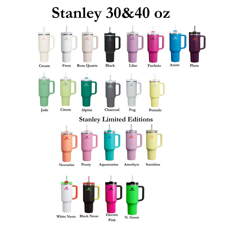 Engraved Stanley Tumbler Neon Pink Rose Design Engraved Quencher ...