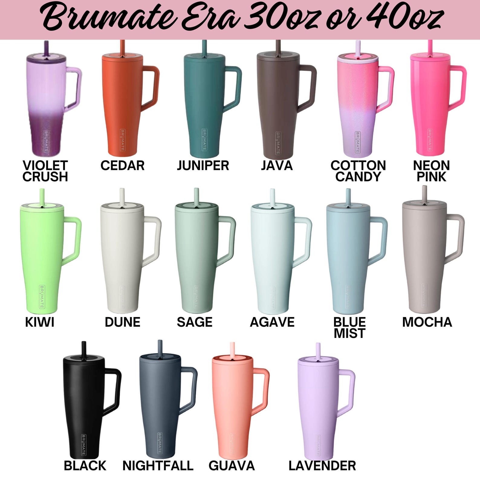 Engraved Brumate Era Tumbler Mint Limited Edition Mint Brumate Hibiscus ...