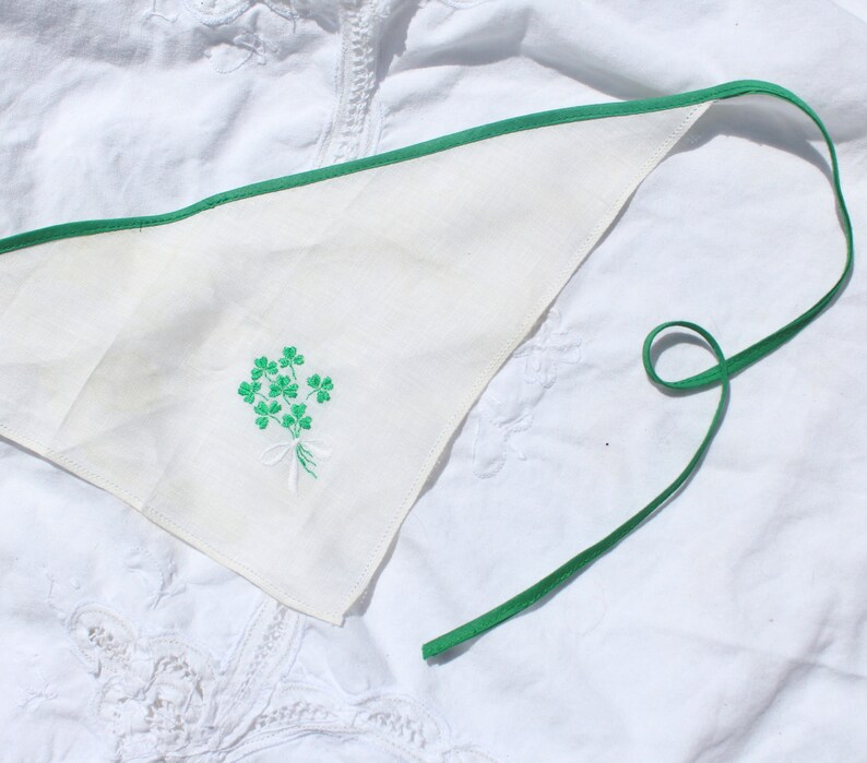 45 Shamrock Vintage Handkerchief Triangle Hair Bandana Headband ...