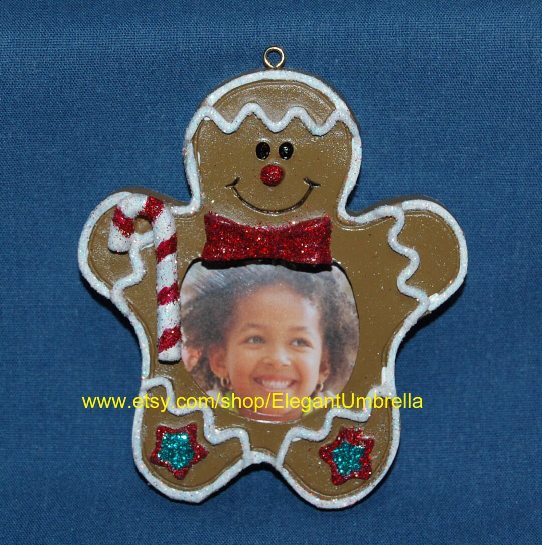 Gingerbread Man Photo Frame Ornament - Etsy