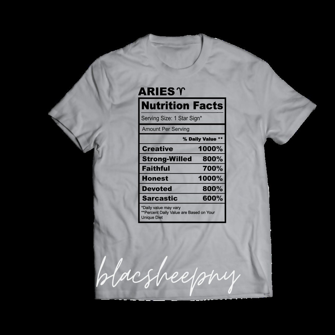 Aries Png, Aries Nutrition Facts Png, Nutrition Facts Png, Nutrition ...