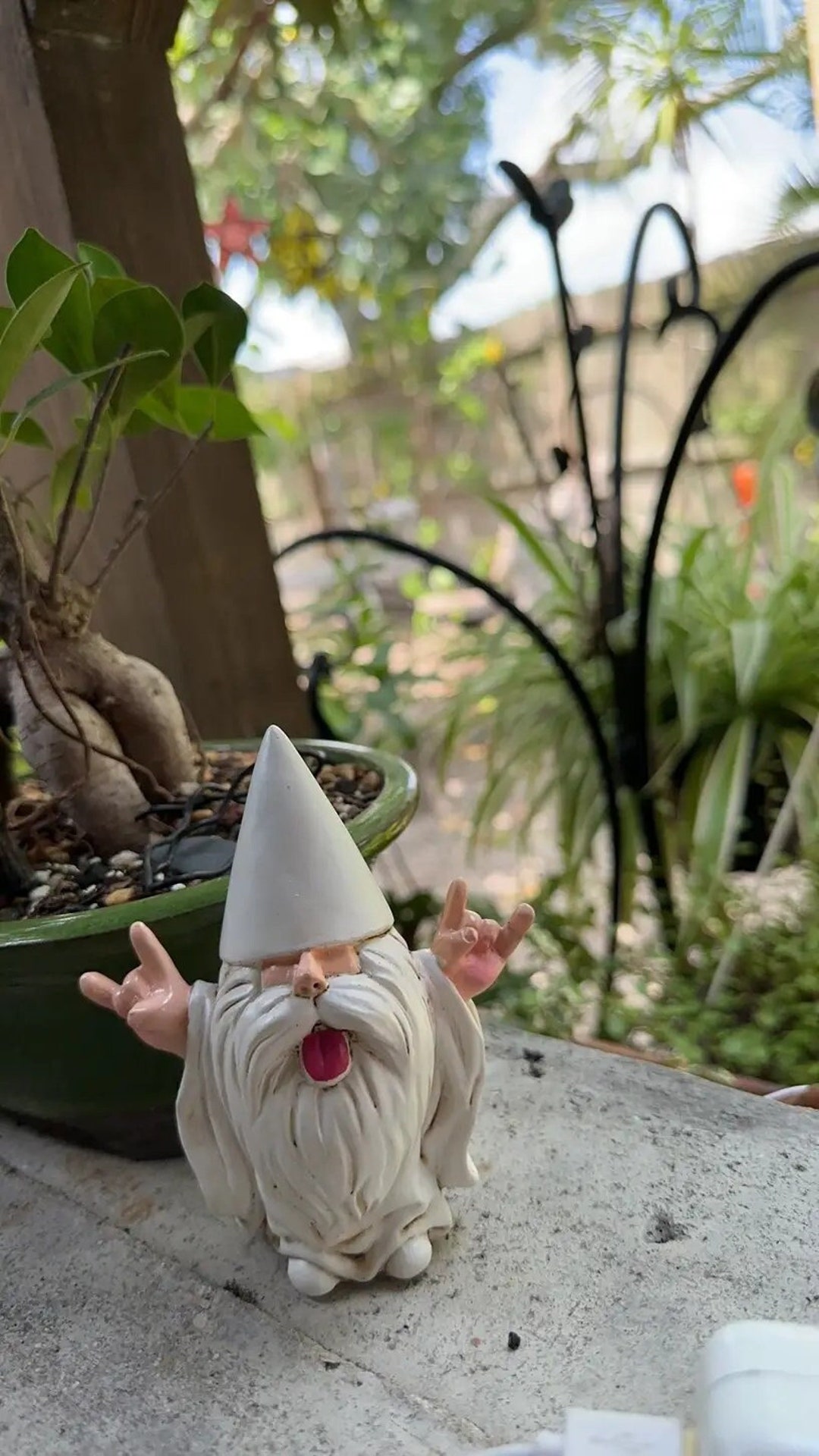 Rocker Gnome Garden Statues Rock Your Fairy Garden With Outdoor Gnome ...