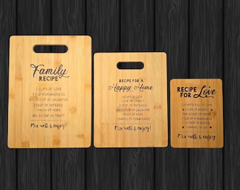 Bamboo Cutting Board Useful Kitchen Decor Pyrography / Wood Burning Art ...