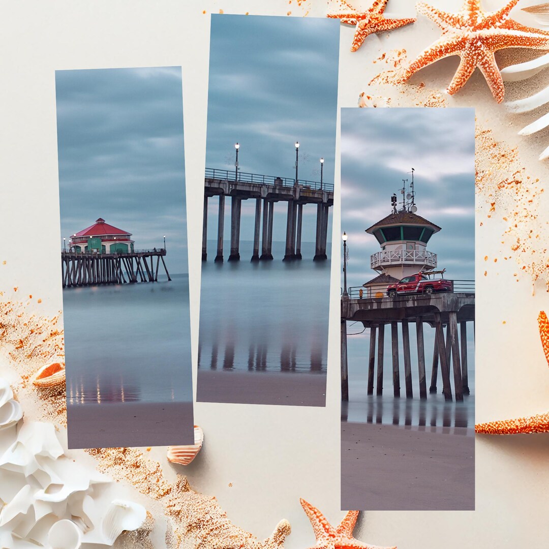 Pier Bookmarks, Pier at Huntington Beach 'surf City' Bookmarks - Etsy