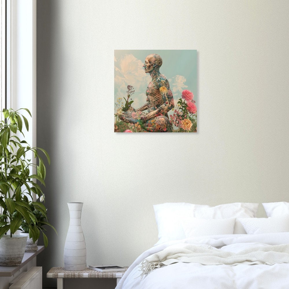 Wall Art Floral Muscle Poster Anatomy Meditation Art:serene Bedroom ...