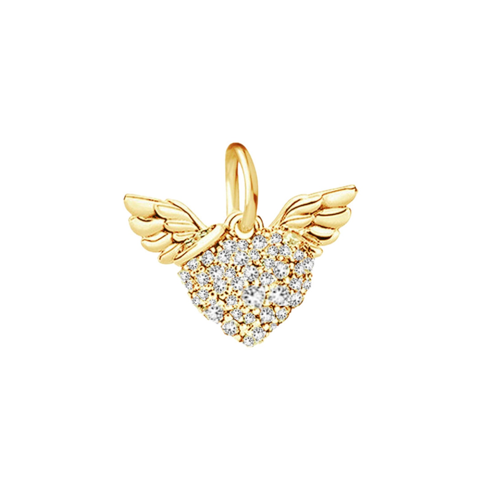 Gold Plated Crystal Heart Charms Fits Pandora Bracelet Heart Charms ...