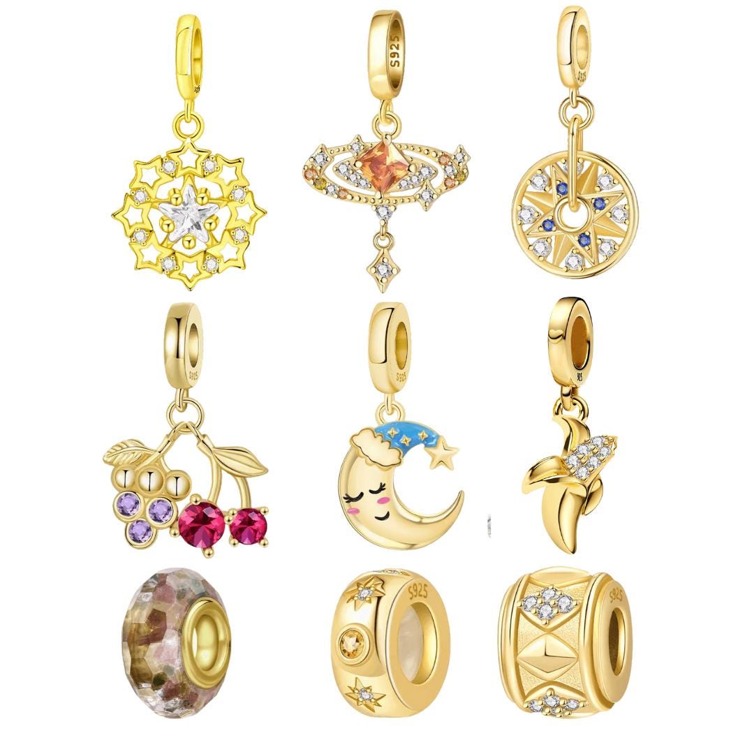 Gold Plated Charms Fits Pandora Bracelet Gift for Her BUY 3 GET 65% OFF ...