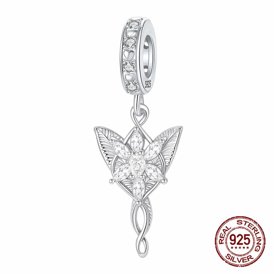 Evenstar Sterling Silver Charm: Lord of the Rings Style, Pandora Compatible - Etsy