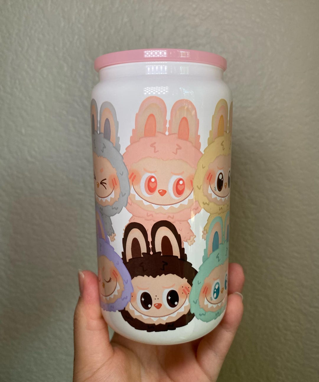 Labubu 16oz Glass Tumbler - Etsy