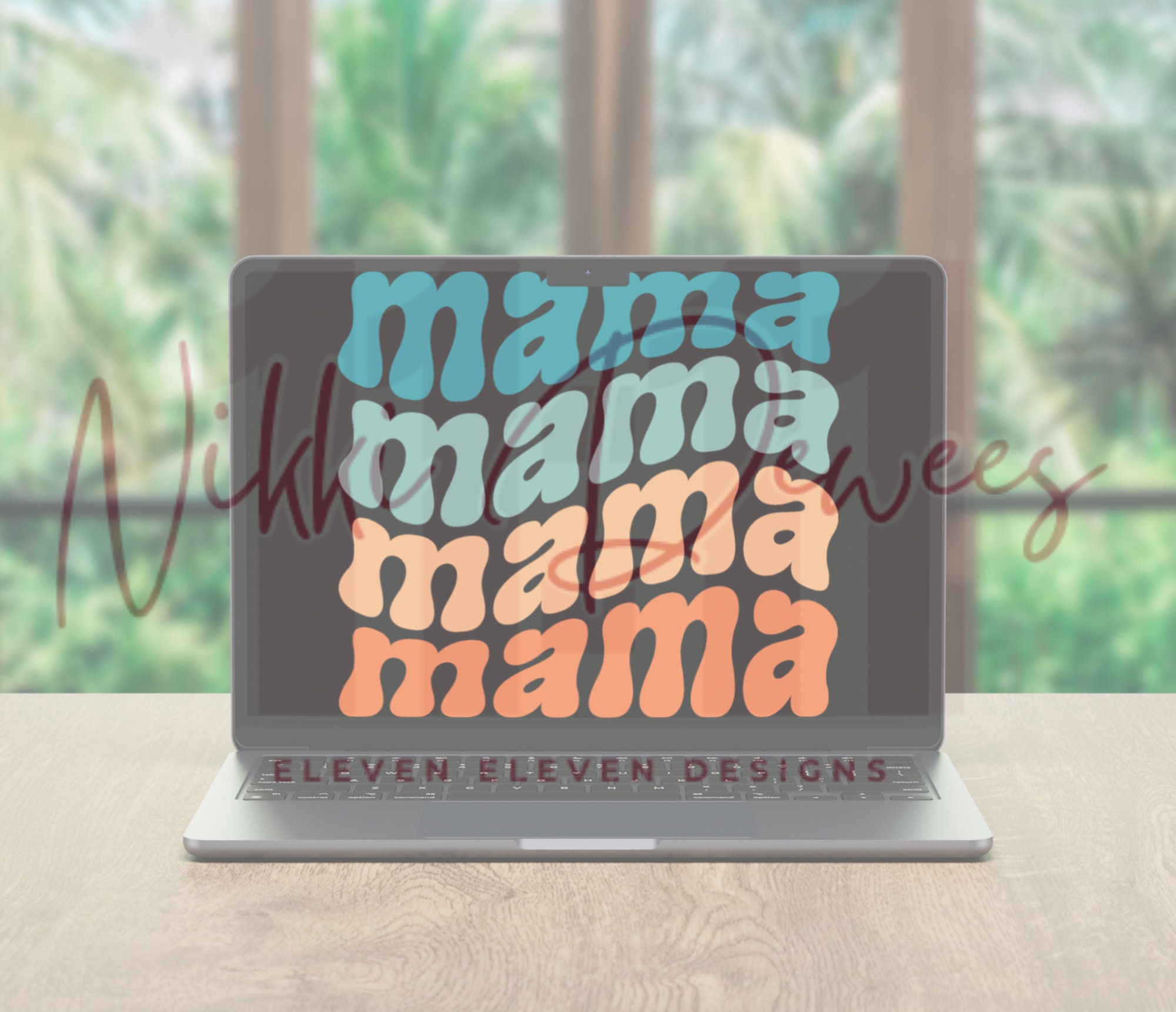 Mama Wavy Font SVG PNG JPG Mama Mom - Etsy