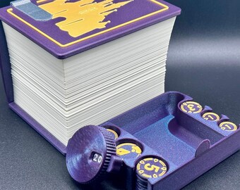 Lorcana Spell Book Deck Box W/accessory & Token Dice Inserts, Damage ...