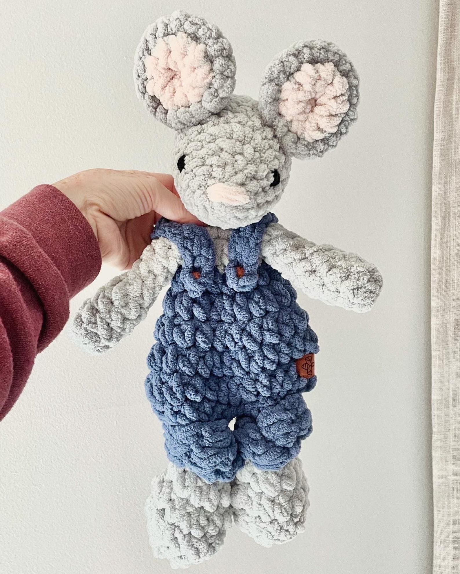 Made to Order || Mouse in Overalls Lovey || Mouse Lovey || Mouse Toy ...
