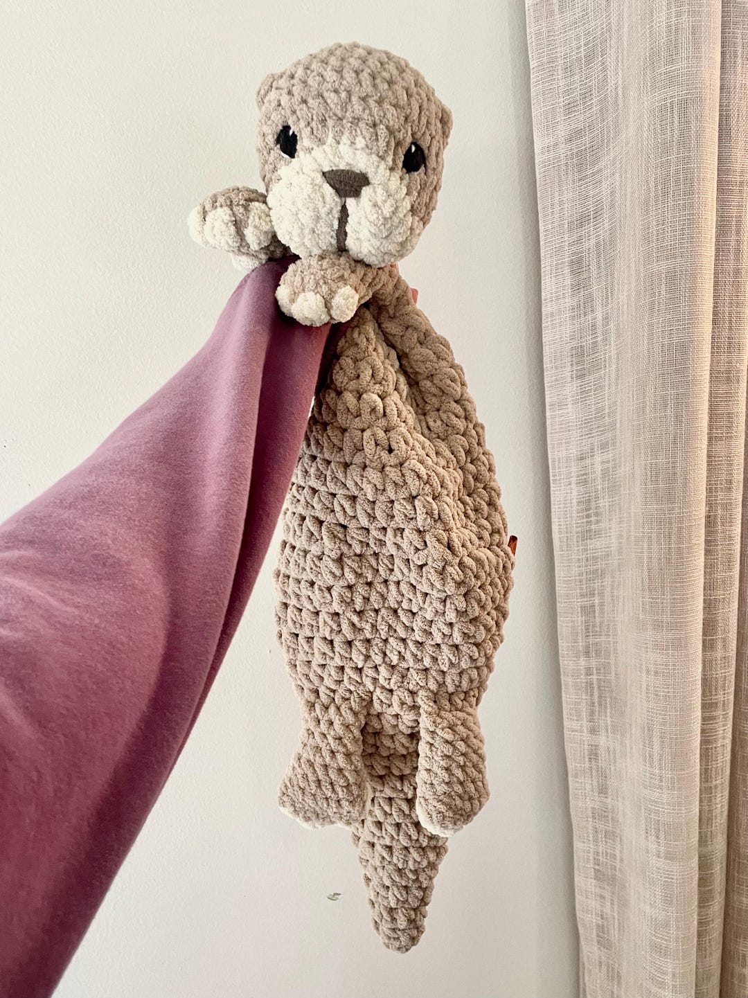 Crochet Otter Lovey: Handmade Baby Snuggle Toy - Etsy