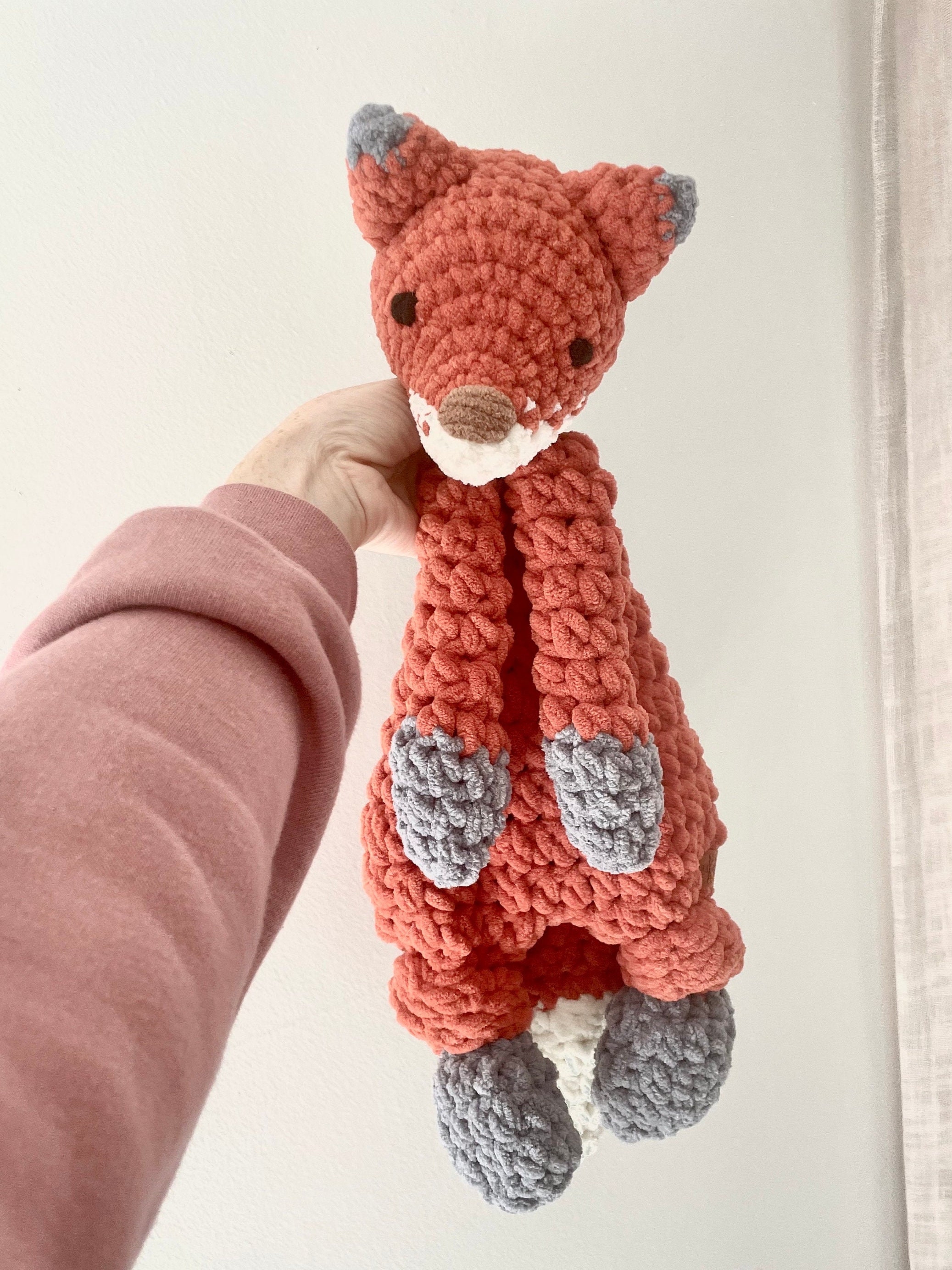 Made to Order || Fox Lovey || Baby Fox Toy || Fox Plushie || Knotted ...