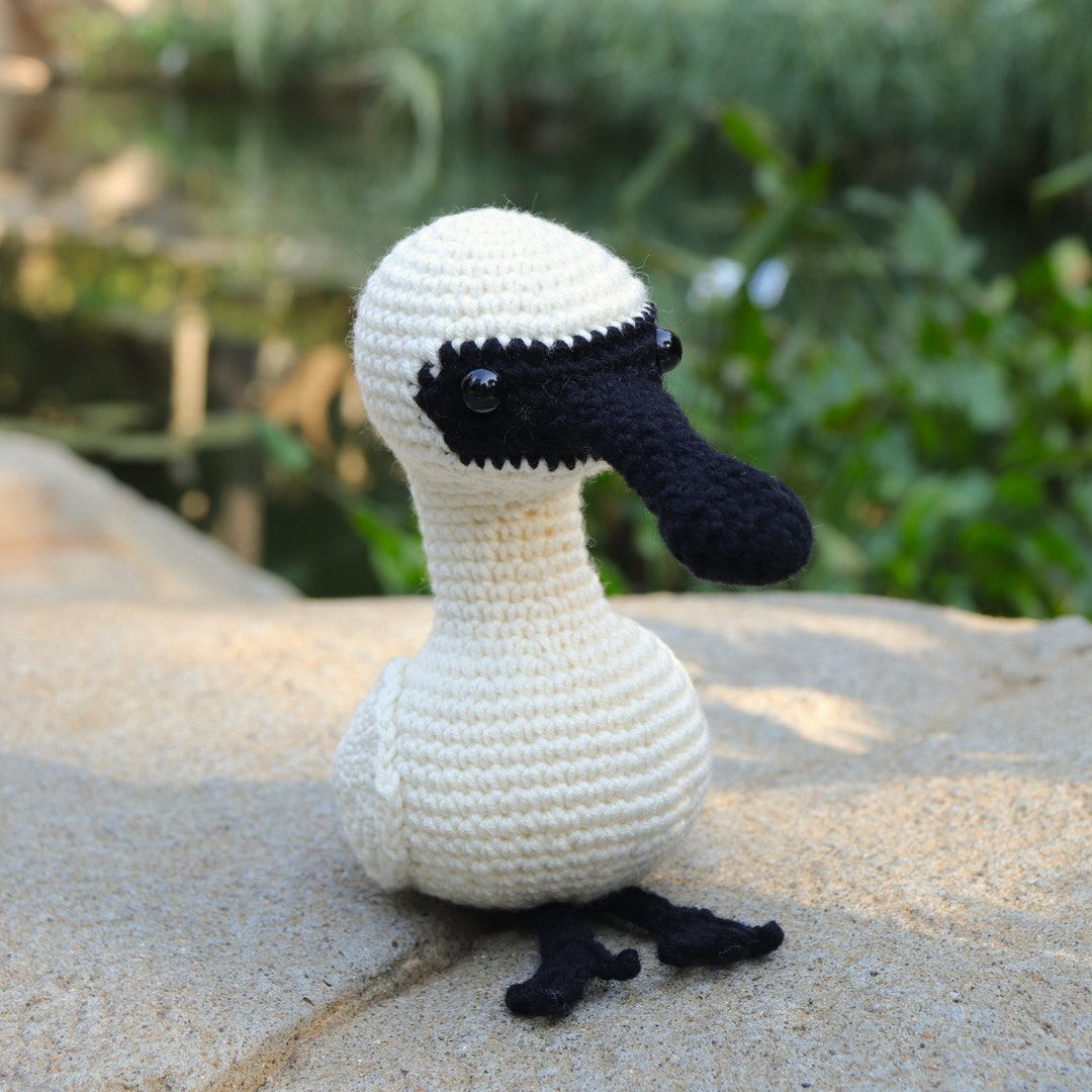 Black-faced Spoonbill Crochet Toy/amigurumi/decoration - Etsy
