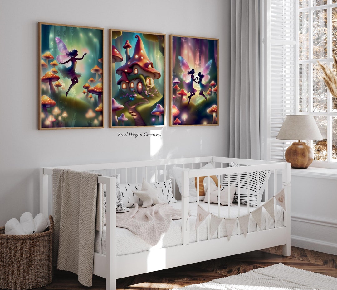 Fantasy Fairy Nursery Decor for Girls Room Wall Art Prints for Kids ...