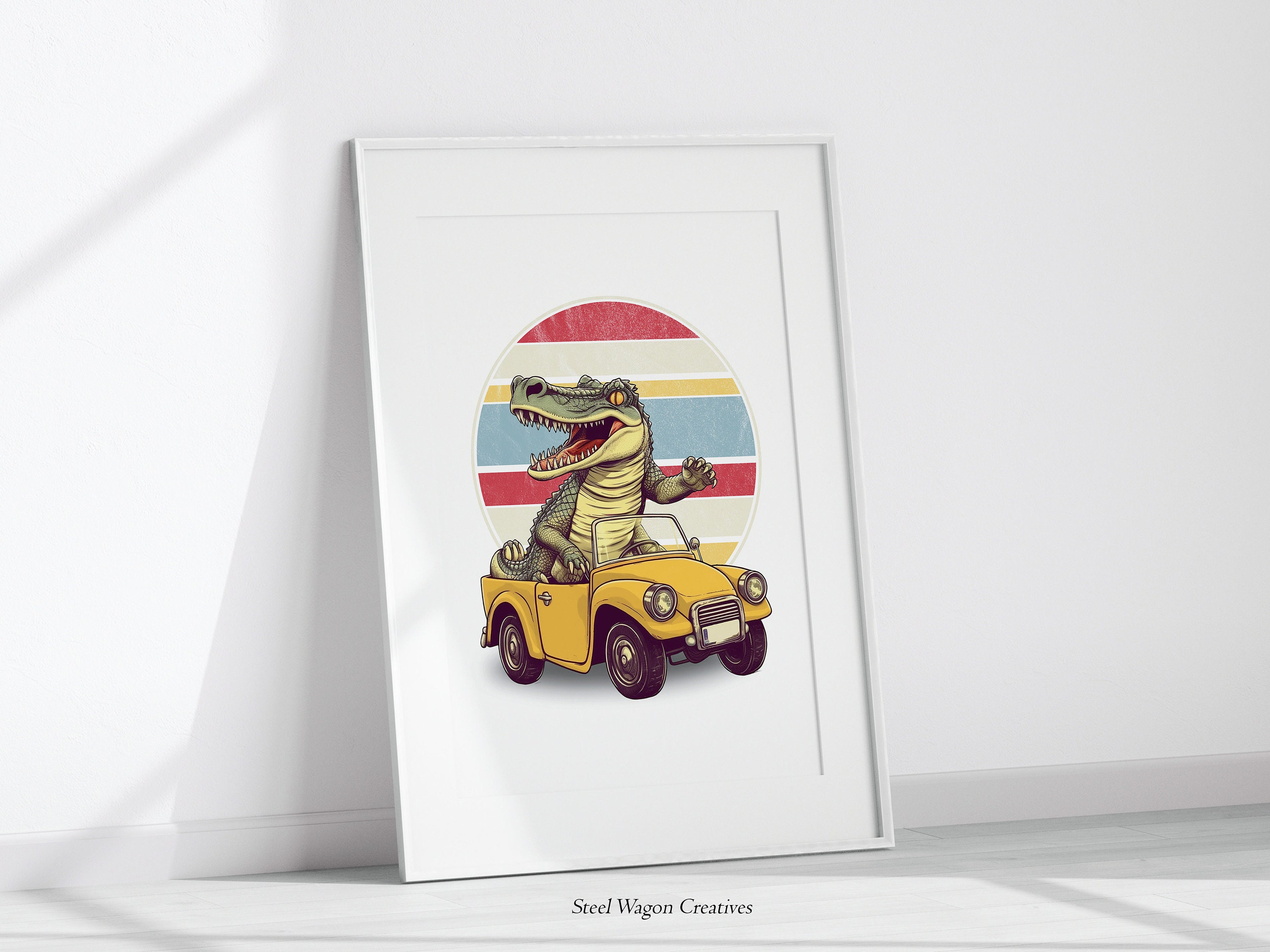 Alligator Wall Art, Alligator Art Print, Alligator Decor, Alligator ...