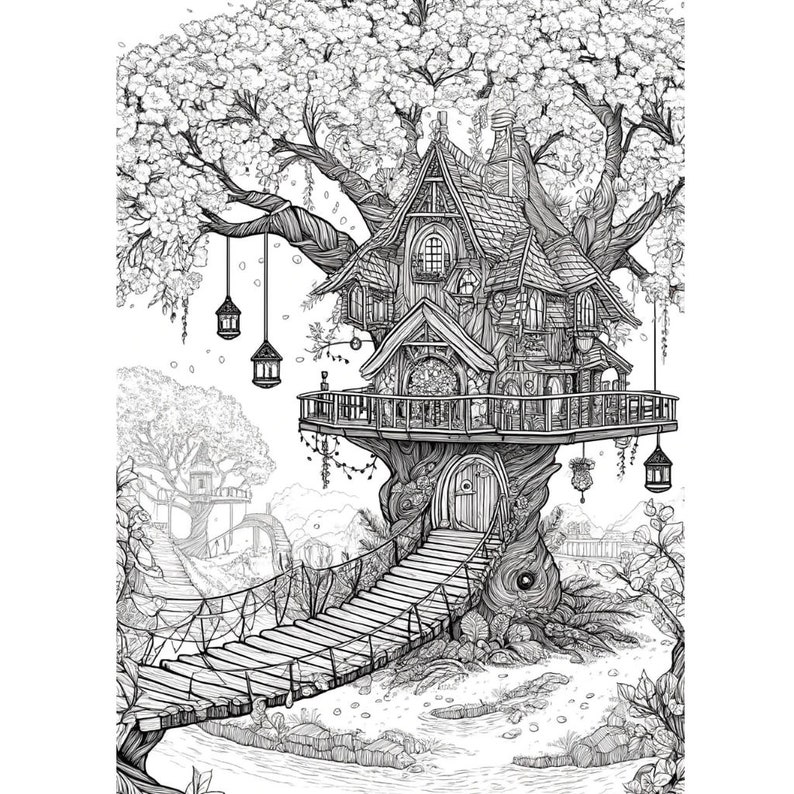 20 Enchanted Coloring Pages With Elves, Dwarves and Other Fantastical ...