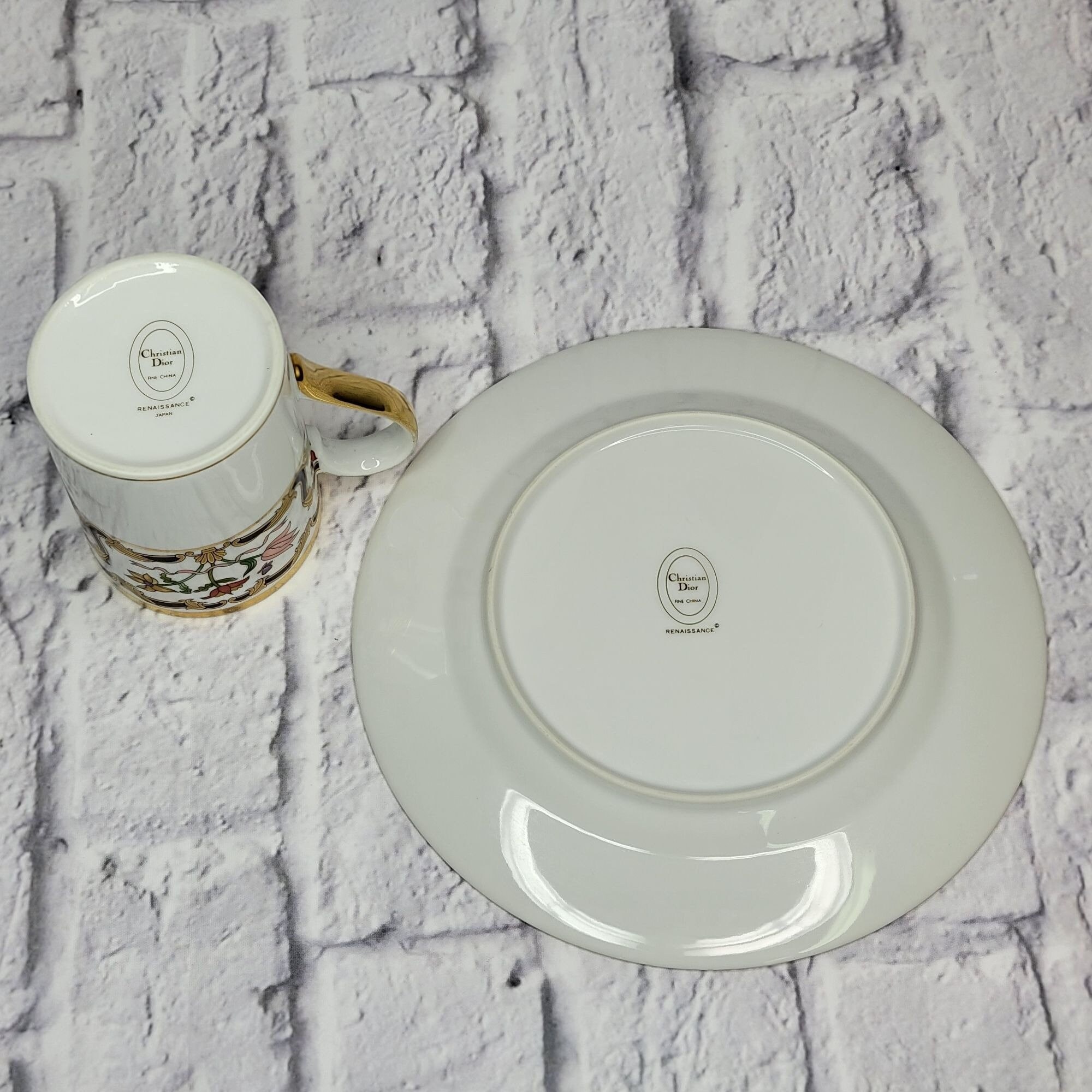 Vintage Christian Dior Renaissance Fine China Coffee Cup and Saucer ...