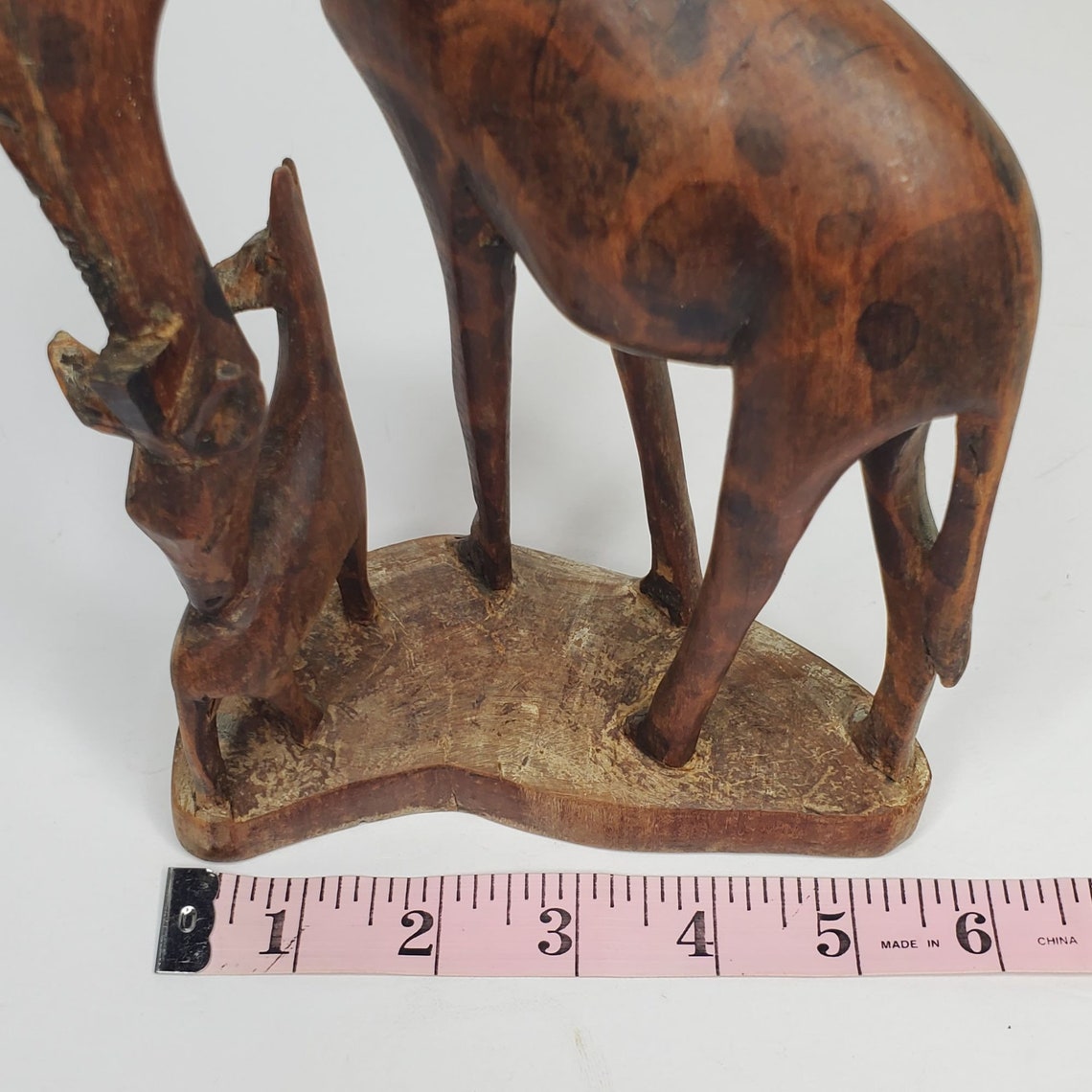 Hand-carved Wooden Giraffe & Calf Statue 8 Tall African Folk Art - Etsy