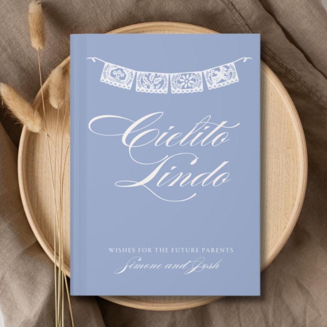 Cielito Lindo Baby Shower Guestbook Sign, Personalized Memory Book ...