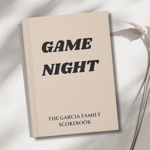 Personalized Family Game Night Score Book, Game Lover Gift, Custom ...