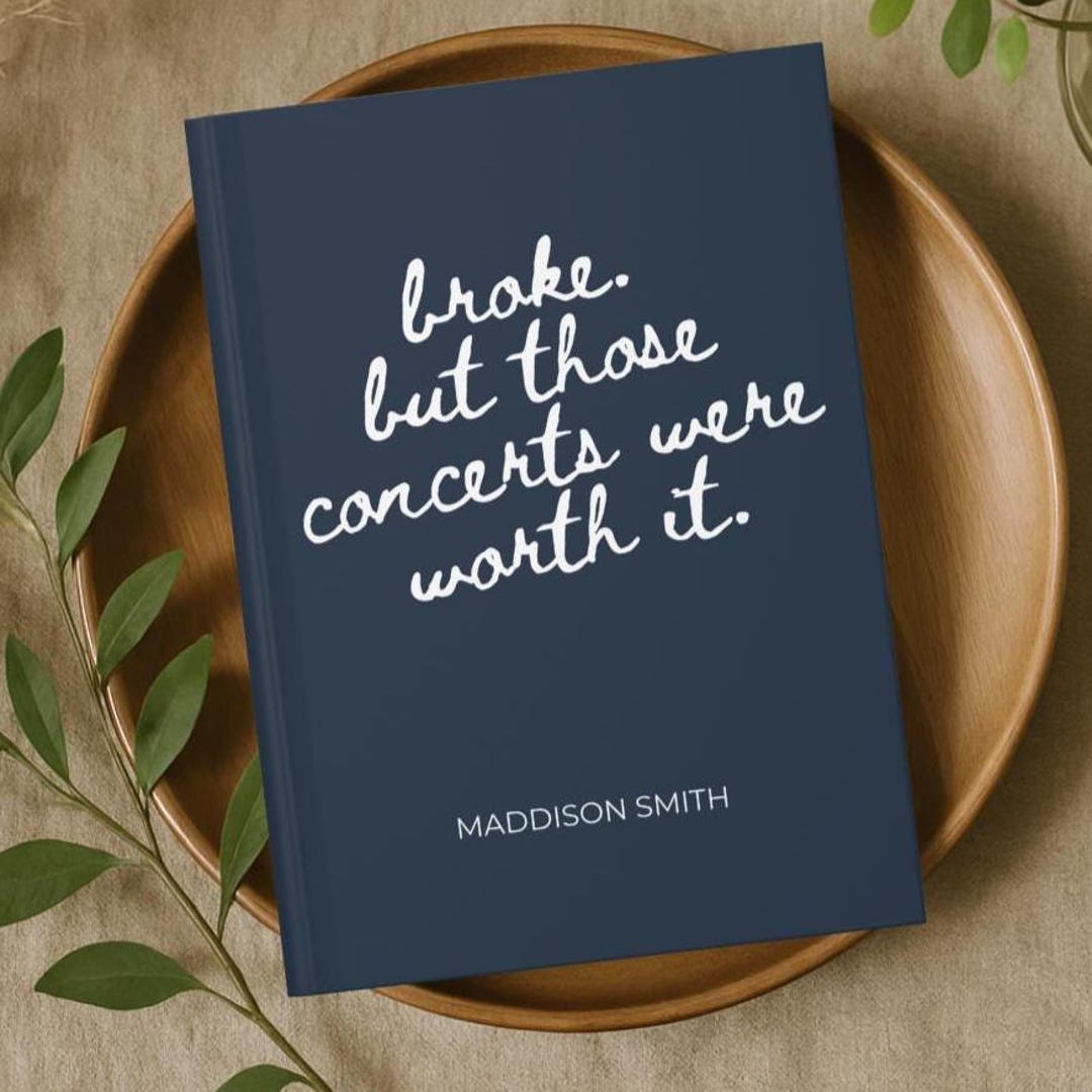 Custom Concert Journal, Personalized Music Diary, Concert Memories Book ...