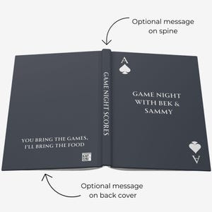 Personalized Family Game Night Score Book, Custom Gift for Game Lover ...