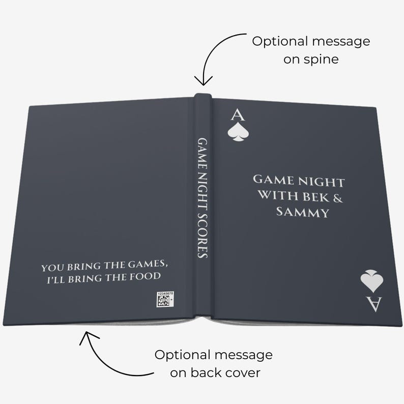 Personalized Family Game Night Score Book, Custom Gift for Game Lover ...