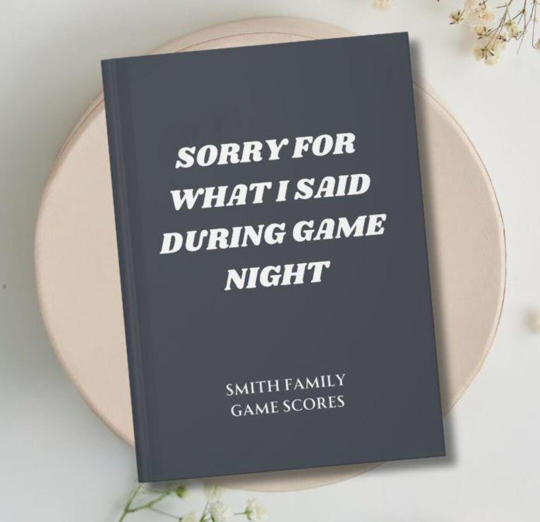 Personalized Funny Game Night Score Book, Game Lover Gift, Custom Score ...
