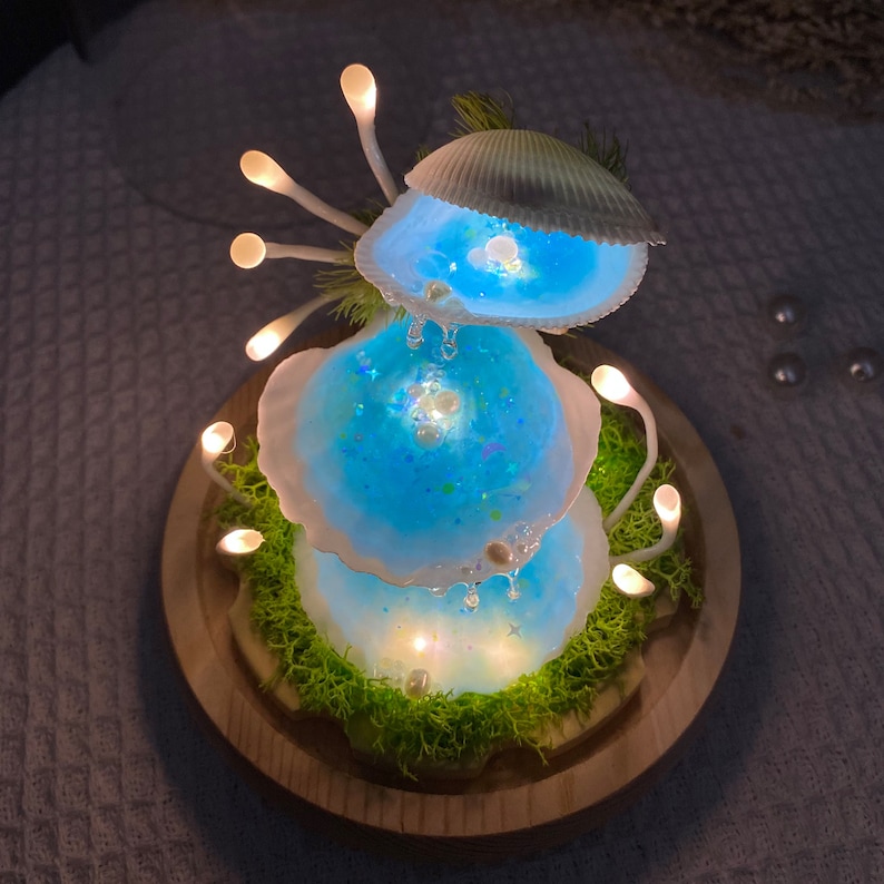 Fantastic Sea Clam Pearl Night Light Shell & Pearl Night Lamp Ocean ...