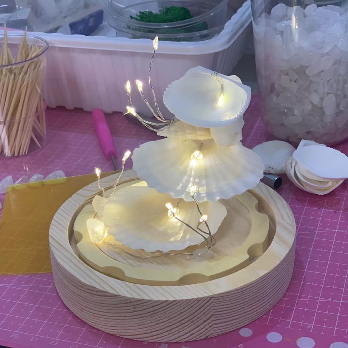 Fantastic Sea Clam Pearl Night Light Shell & Pearl Night Lamp Ocean ...