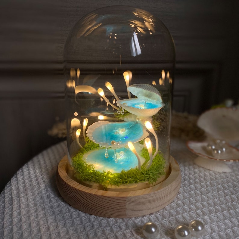 Fantastic Sea Clam Pearl Night Light Shell & Pearl Night Lamp Ocean ...