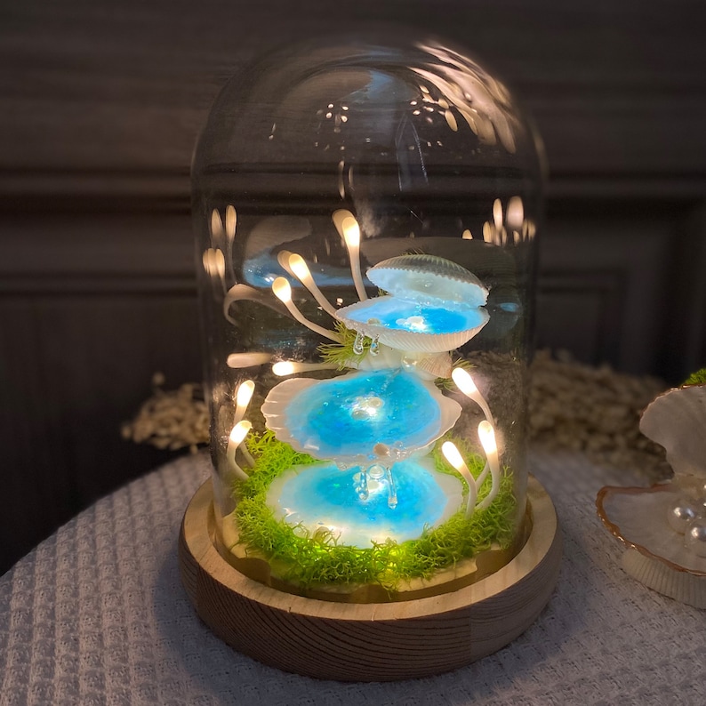Fantastic Sea Clam Pearl Night Light Shell & Pearl Night Lamp Ocean ...