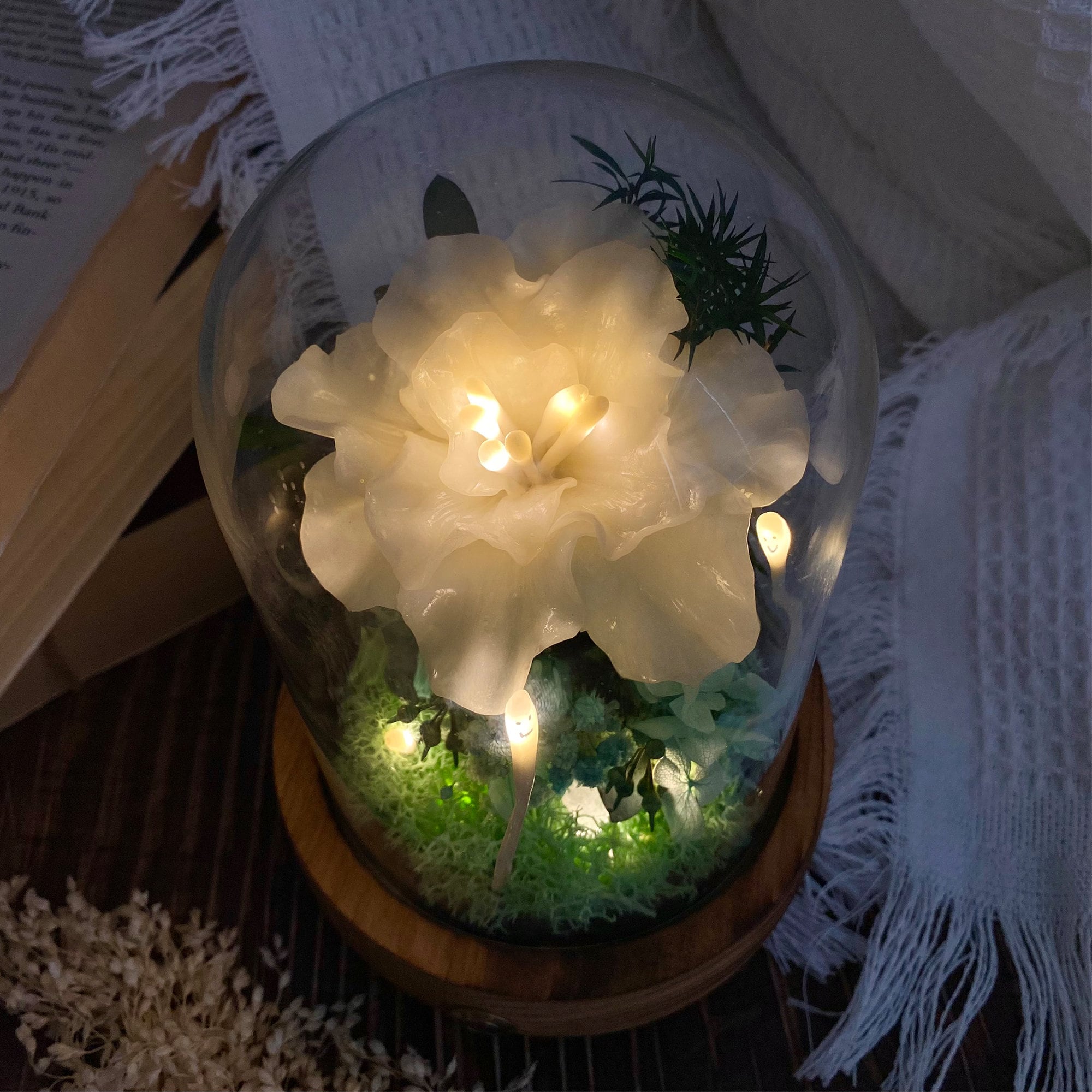 Enchanting Poppy Flower Night Light Handmade Flower Lights Birth Month ...