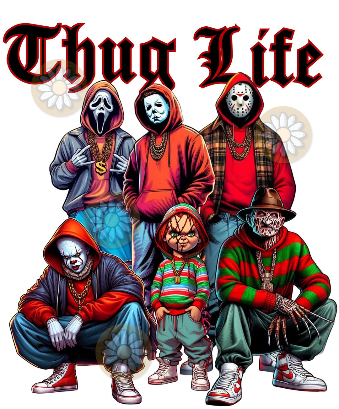 Thug Life, Baddies Scary Movie Edition, Sublimation Design PNG/PDF ...