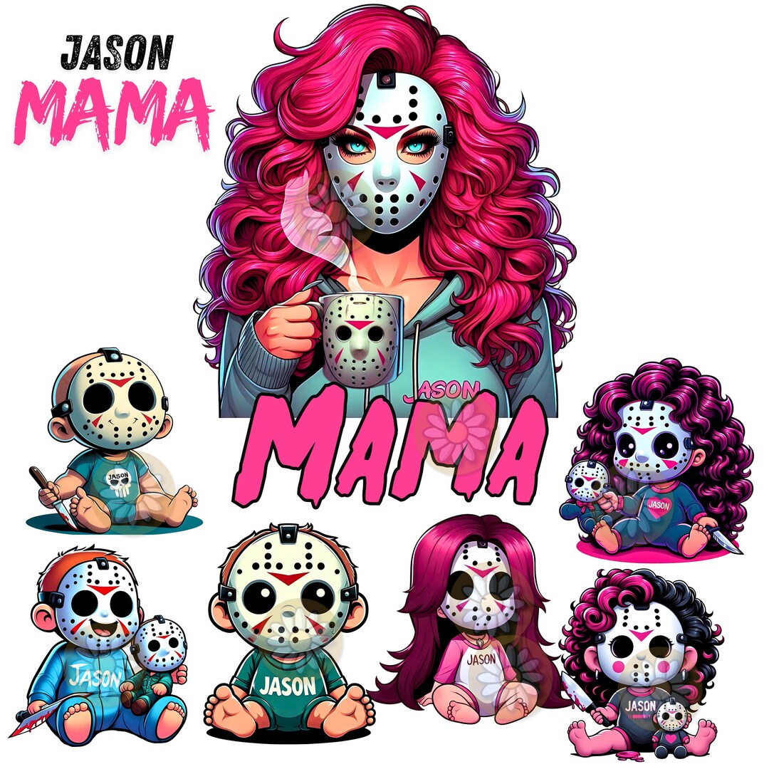 Horror Movie Jason Voorhees Mama and Babies Png, Scary Movie Png ...