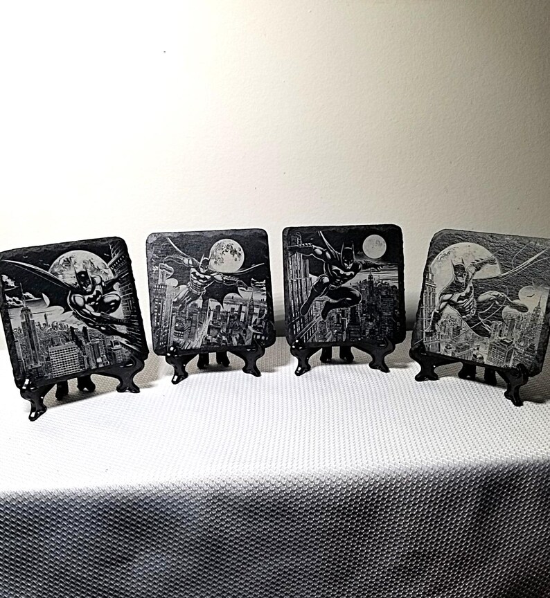Batman Character Inspired Slate Coasters Batman Gifts Decoration Comic ...