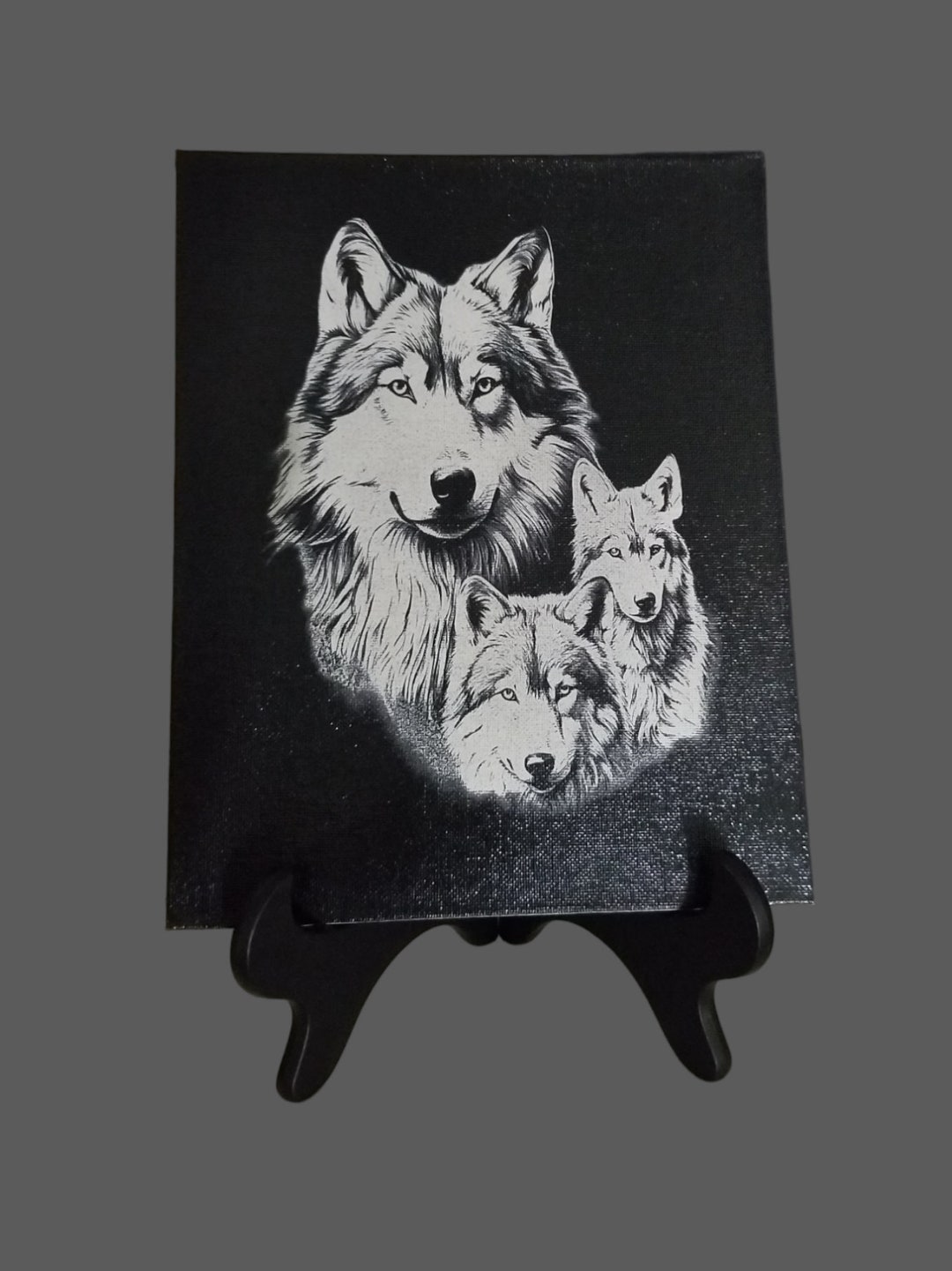 Wolves Laser Engraved Canvas Panel 8x10 - Etsy