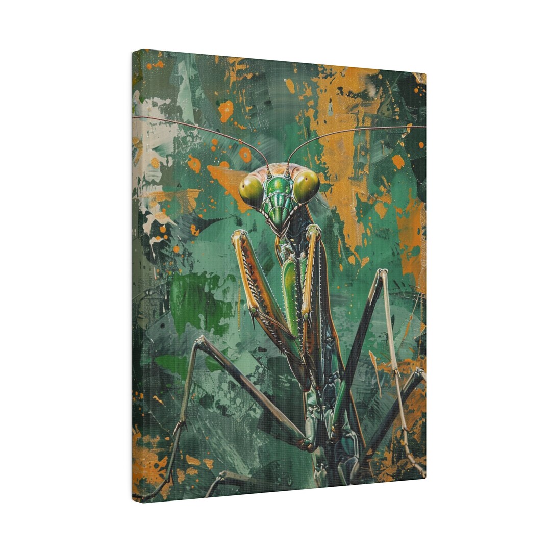 Mantis Vintage Oil Painting on Canvas - Etsy
