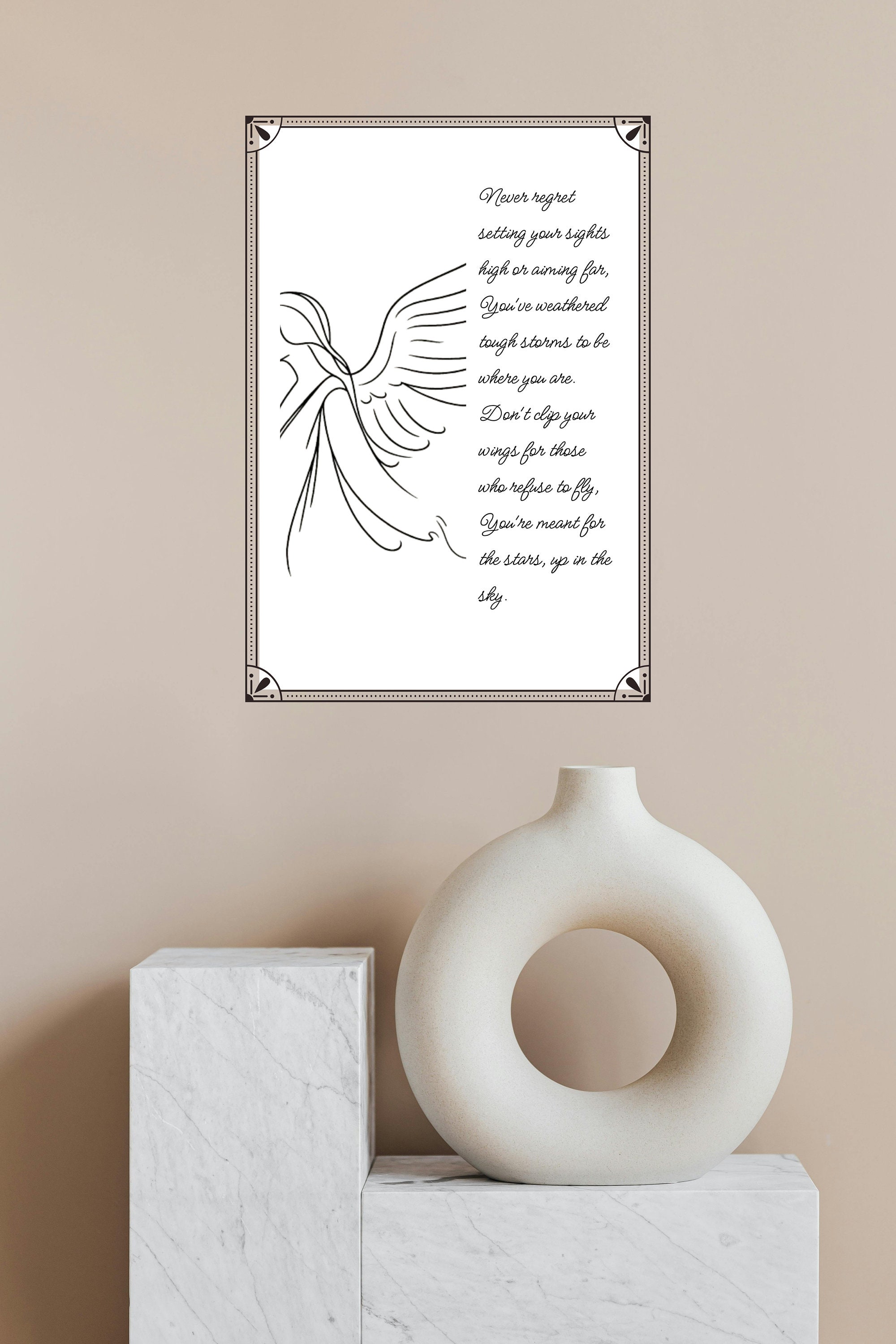 Self Love Poem Wall Art - Minimalist Poetic Canvas Print, Healing ...