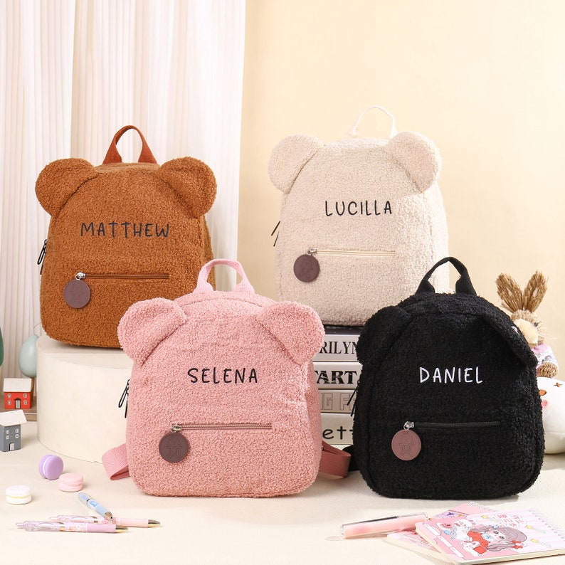 Teddy Bear Backpack Toddler Backpack,personalized Embroidered School ...