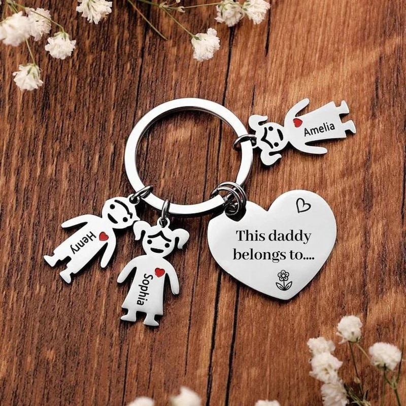 Kid Custom Name Keychain - Etsy