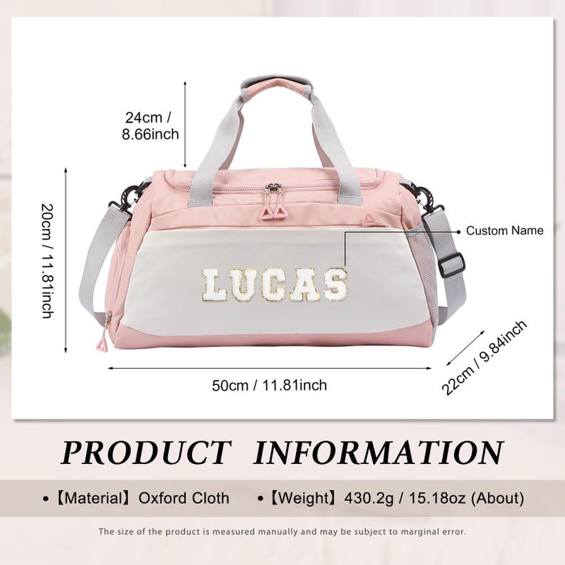 Personalized Name Duffel Large Bag,embroidered Travel Bag,monogrammed ...