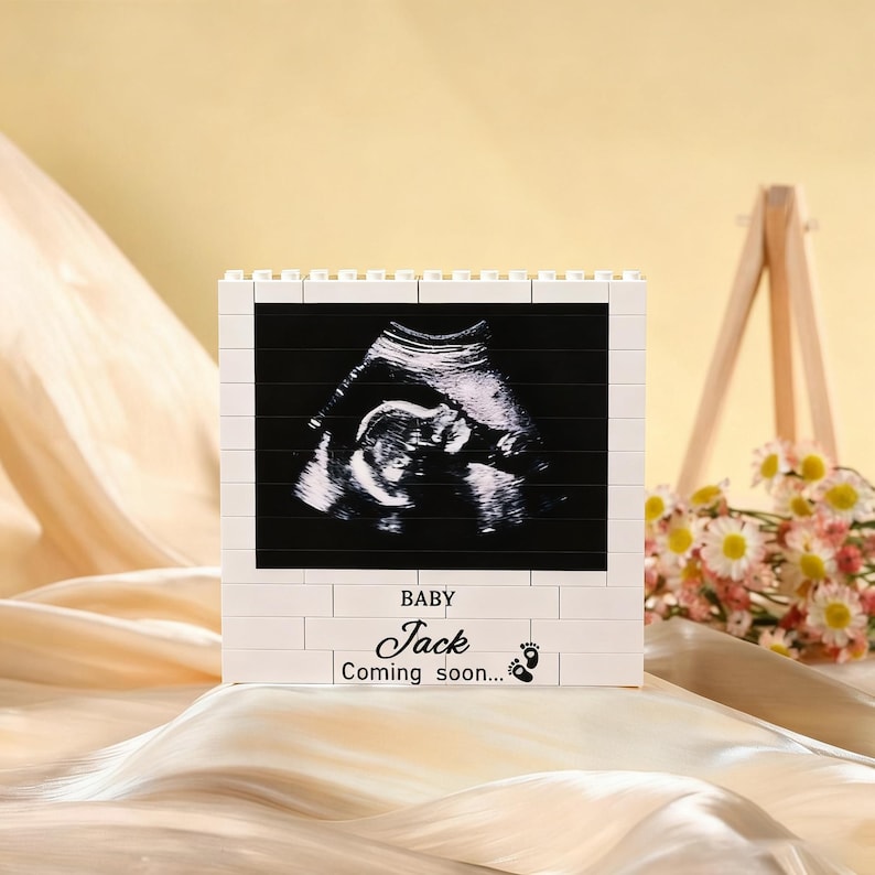 Personalised Ultrasound Building Blocks,baby Scan Photo Building Block ...