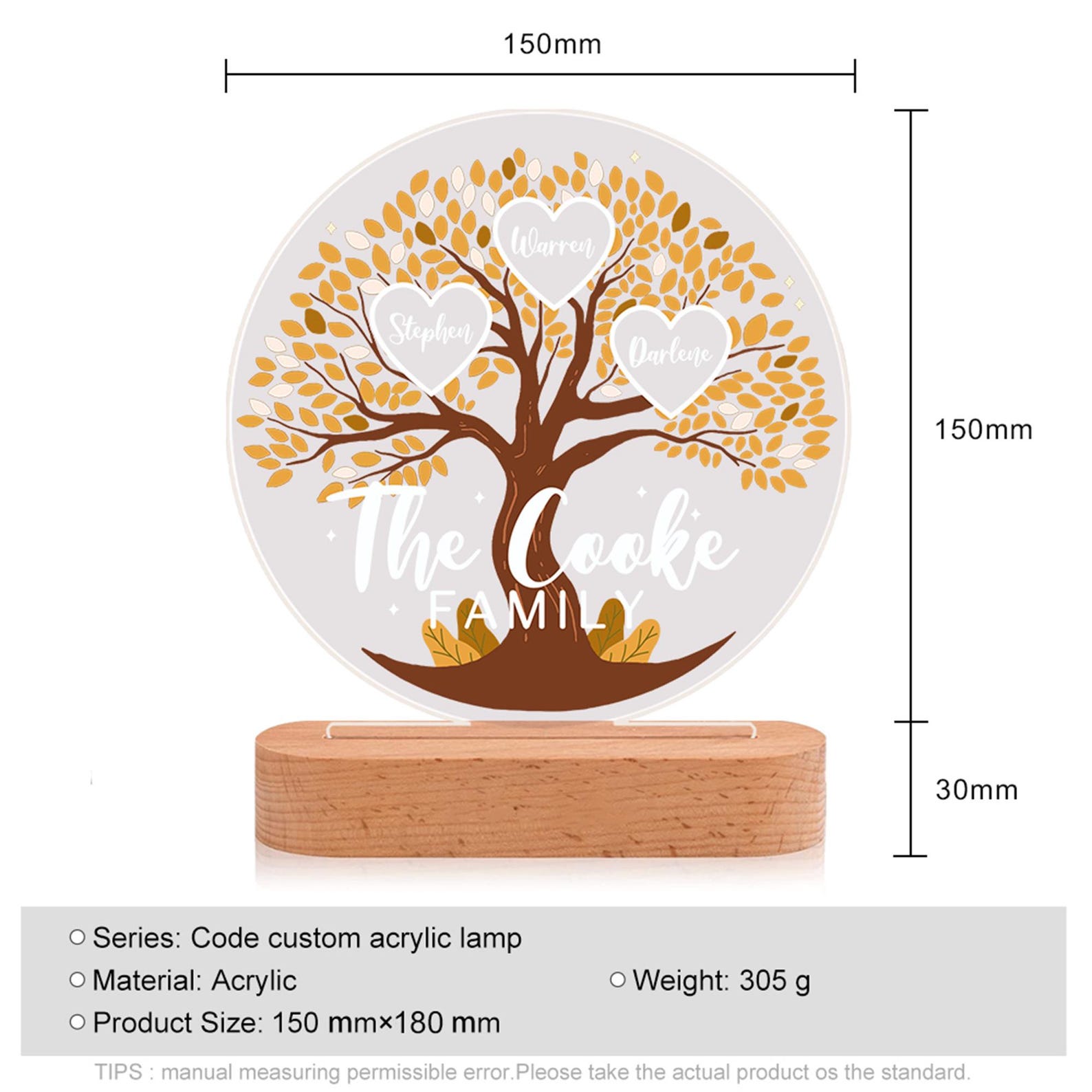 Custom Night Light With Kids Names,tree of Life Names Night Light ...
