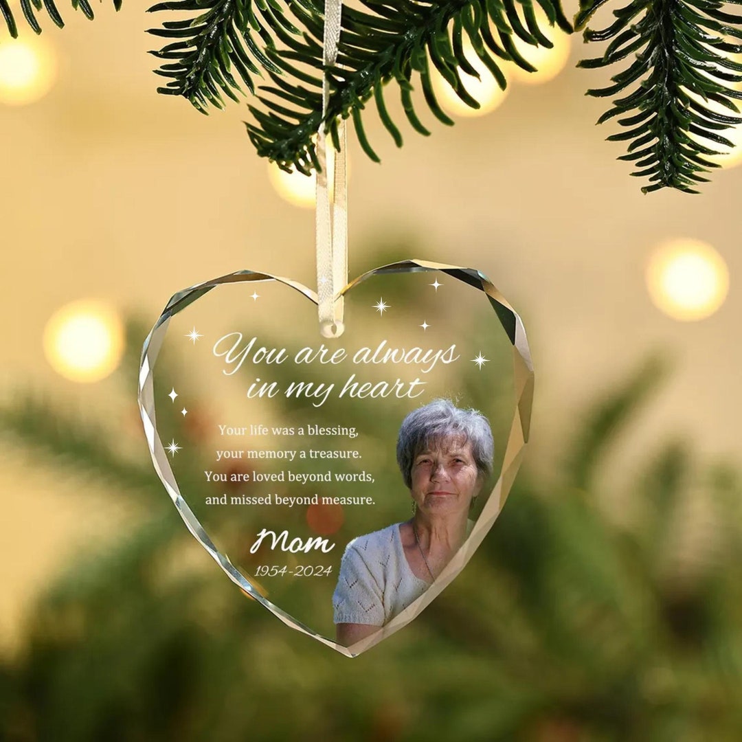 Custom Photo Memorial Ornament Remembrance Christmas Ornament,memorial ...
