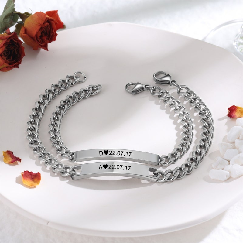 Steel Couples Bracelet - Etsy