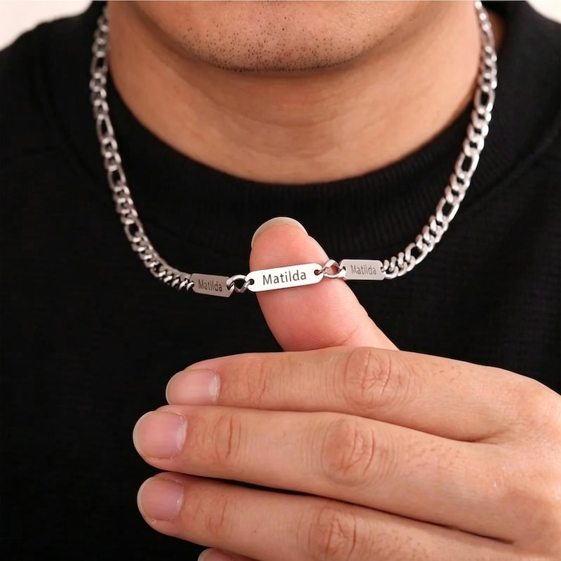 Boys Name Tag Necklace - Etsy